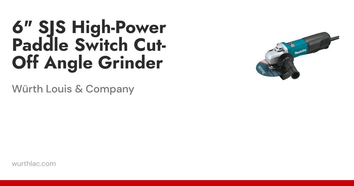 6" SJS High-Power Paddle Switch Cut-Off Angle Grinder | Würth Louis ...