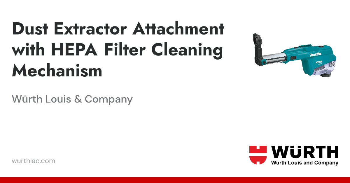 Dust Extractor Attachment with HEPA Filter Cleaning Mechanism | Würth ...