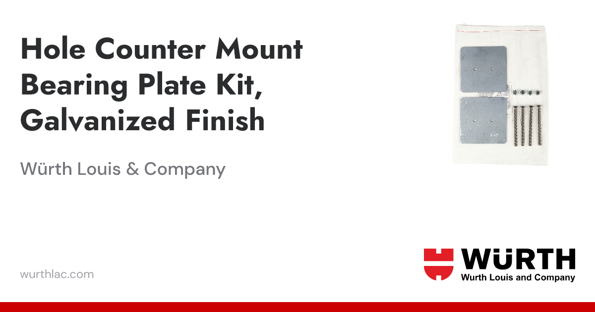 Hole Counter Mount Bearing Plate Kit, Galvanized Finish | Würth Louis ...