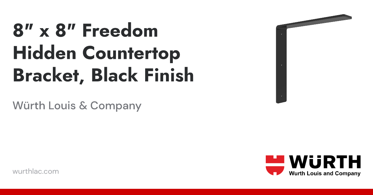 8 X 8 Freedom Hidden Countertop Bracket Black Finish Würth Louis