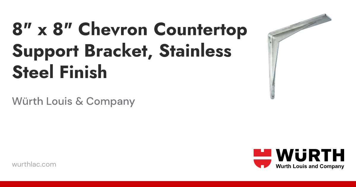 8" x 8" Chevron Countertop Support Bracket, Stainless Steel Finish ...