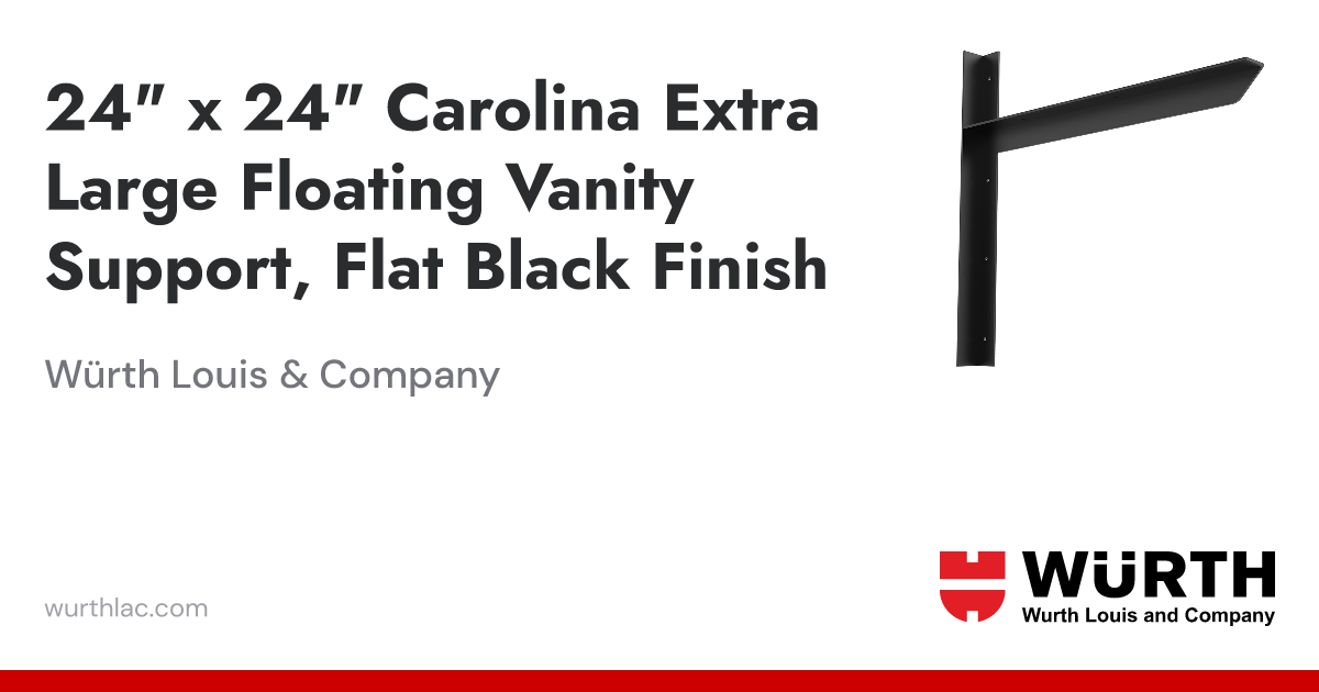24" x 24" Carolina Extra Large Floating Vanity Support, Flat Black ...