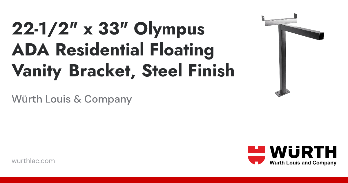 22-1/2" x 33" Olympus ADA Residential Floating Vanity Bracket, Steel ...