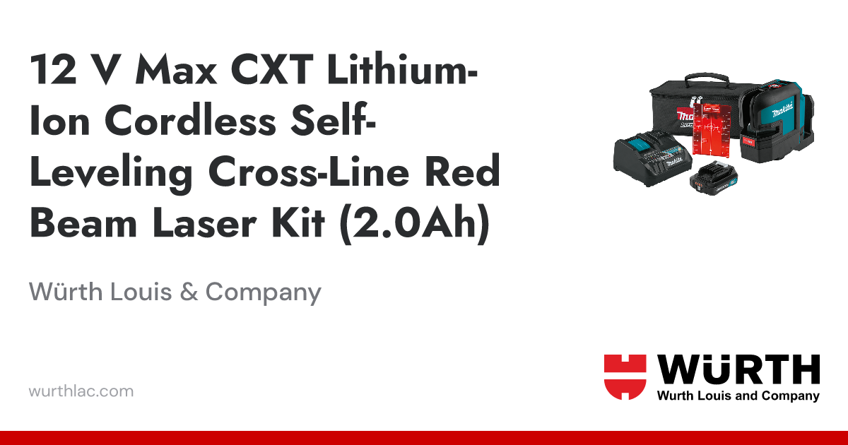 12 V Max CXT Lithium-Ion Cordless Self-Leveling Cross-Line Red Beam ...