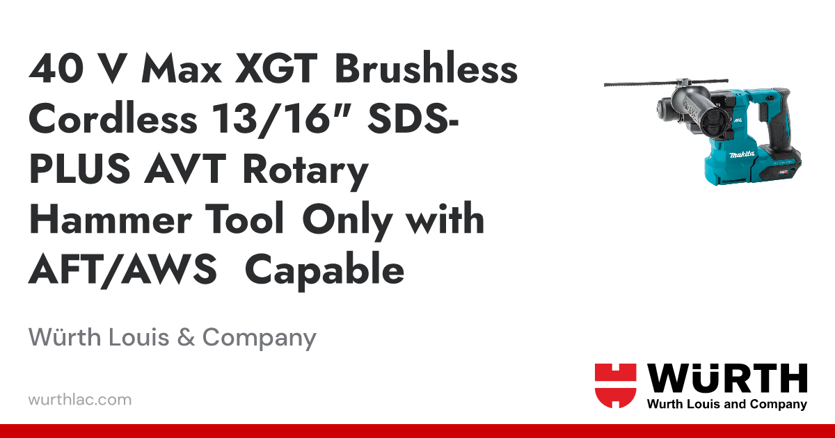 40 V Max XGT Brushless Cordless 13/16" SDS-PLUS AVT Rotary Hammer Tool ...