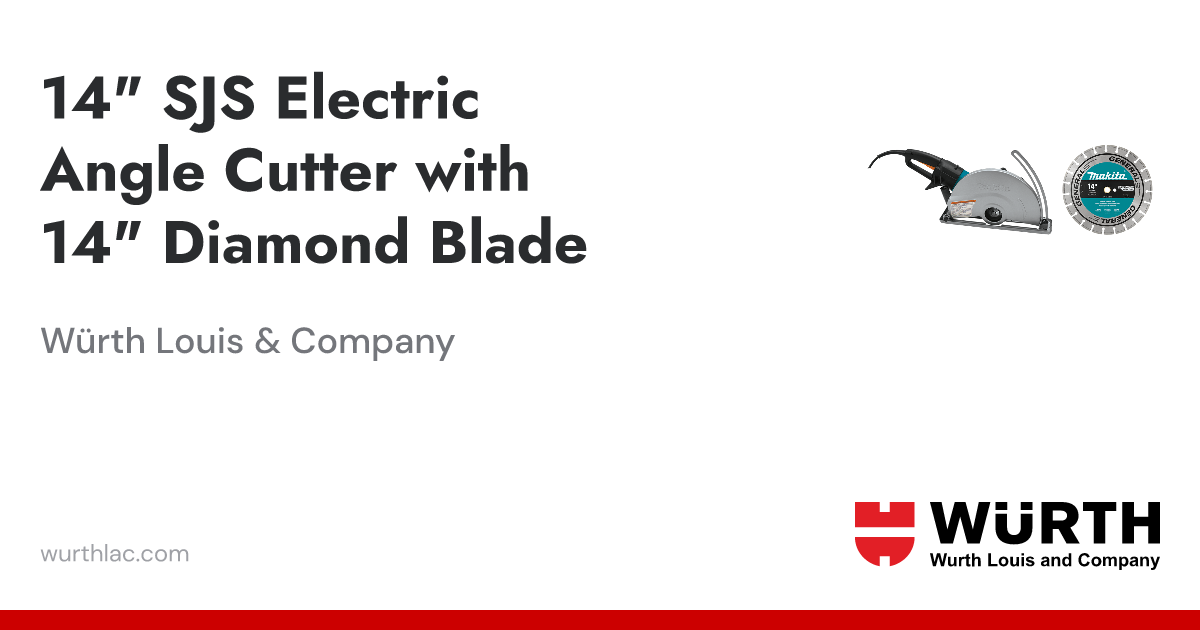 14" SJS Electric Angle Cutter with 14" Diamond Blade | Würth Louis ...