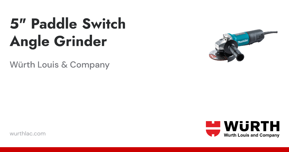 5" Paddle Switch Angle Grinder | Würth Louis & Company