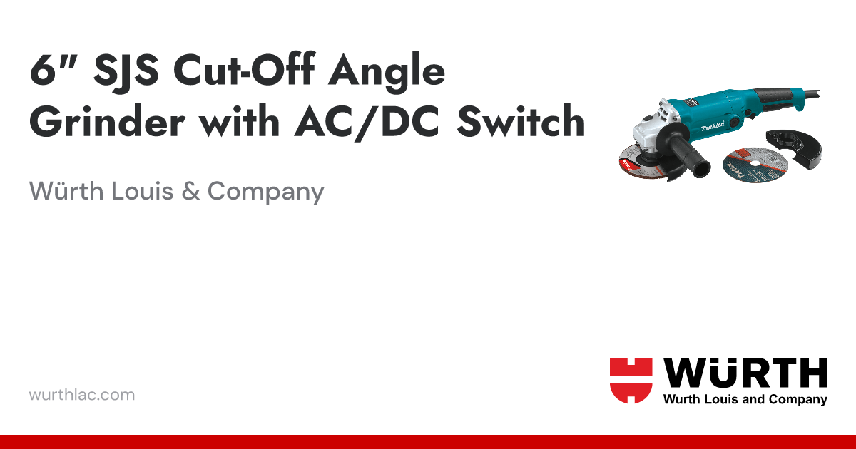6" SJS Cut-Off Angle Grinder with AC/DC Switch | Würth Louis & Company