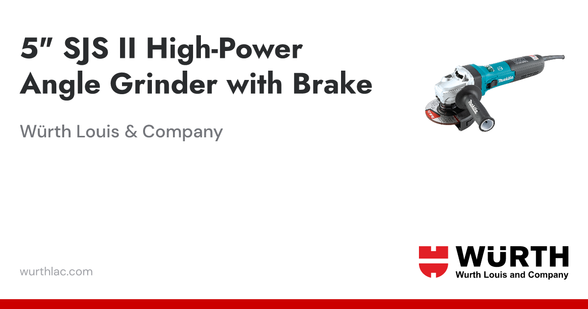 5" SJS II High-Power Angle Grinder with Brake | Würth Louis & Company