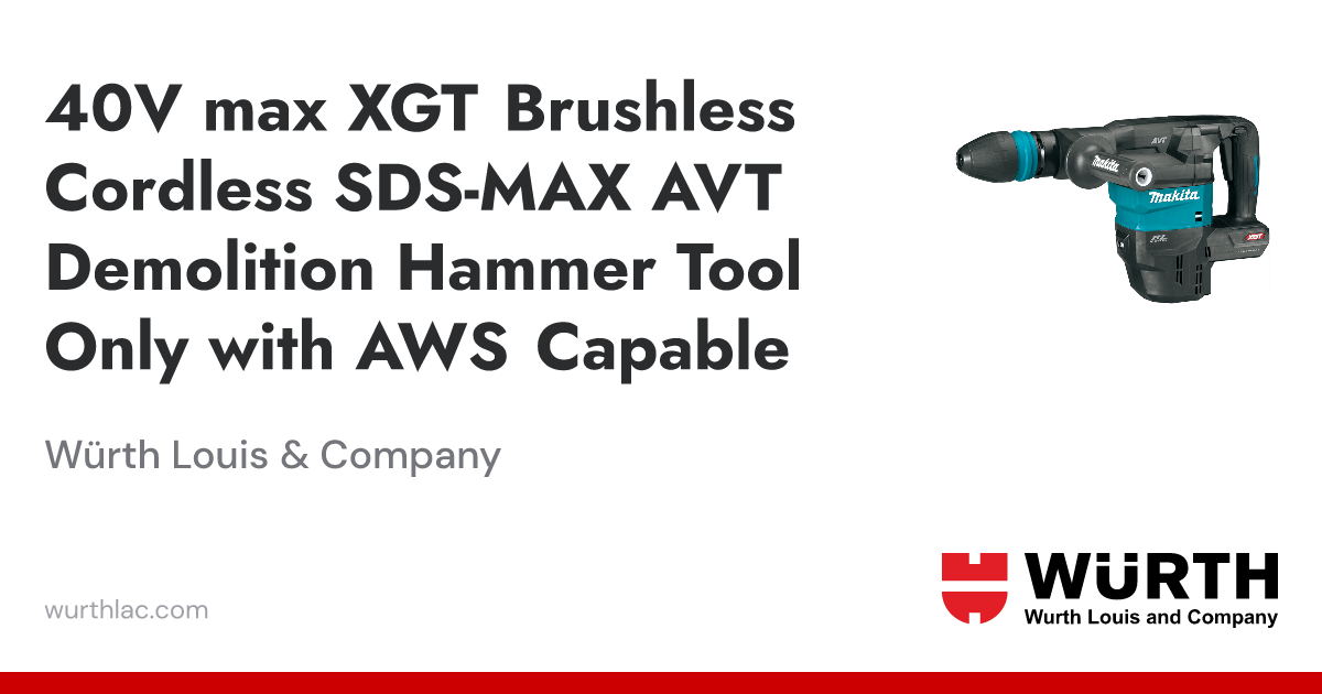 40V max XGT Brushless Cordless SDS-MAX AVT Demolition Hammer Tool Only ...