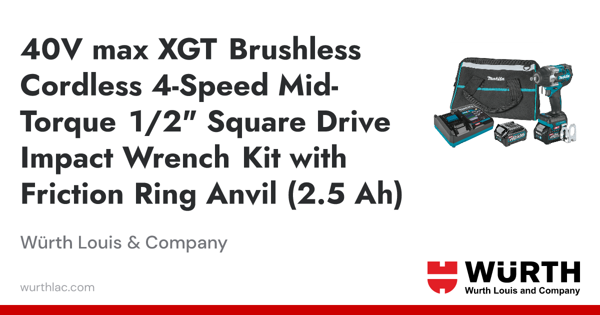 40V max XGT Brushless Cordless 4-Speed Mid-Torque 1/2" Square Drive ...