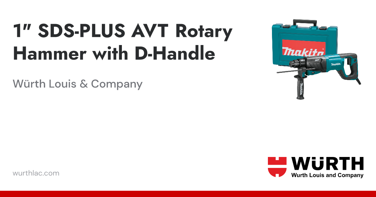 1" SDS-PLUS AVT Rotary Hammer with D-Handle | Würth Louis & Company