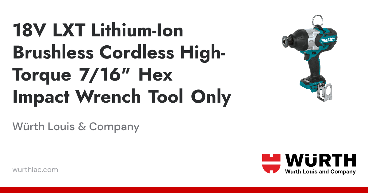 18V LXT Lithium-Ion Brushless Cordless High-Torque 7/16" Hex Impact ...