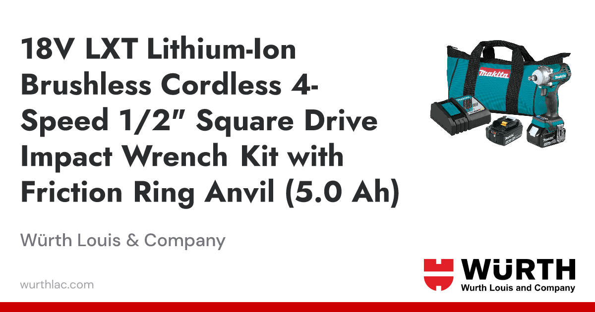 18V LXT Lithium-Ion Brushless Cordless 4-Speed 1/2" Square Drive Impact ...
