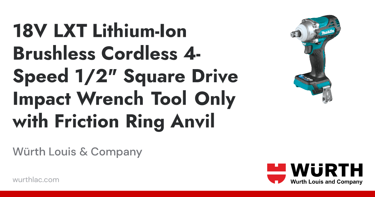 18V LXT Lithium-Ion Brushless Cordless 4-Speed 1/2" Square Drive Impact ...