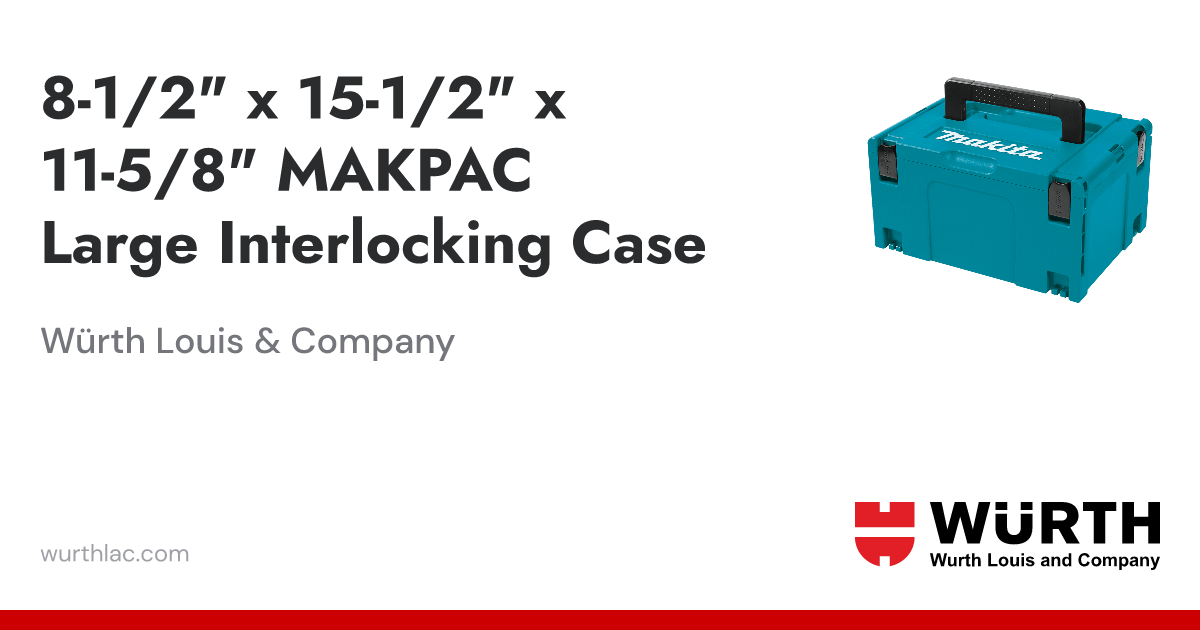 8-1/2" x 15-1/2" x 11-5/8" MAKPAC Large Interlocking Case | Würth Louis ...