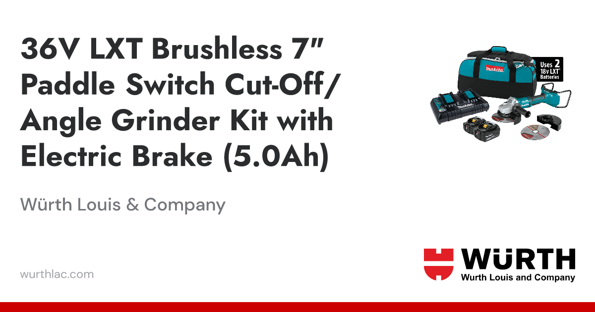 36V LXT Brushless 7" Paddle Switch Cut-Off/Angle Grinder Kit with ...