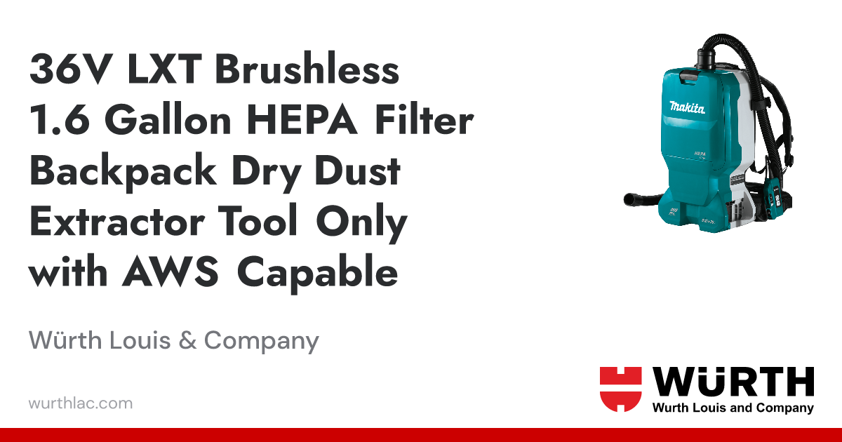 36V LXT Brushless 1.6 Gallon HEPA Filter Backpack Dry Dust Extractor ...