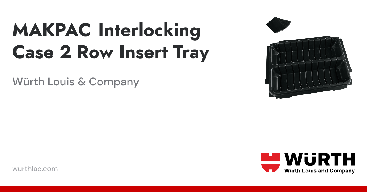 MAKPAC Interlocking Case 2 Row Insert Tray | Würth Louis & Company