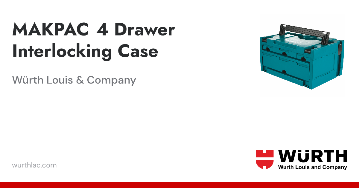 MAKPAC 4 Drawer Interlocking Case | Würth Louis & Company