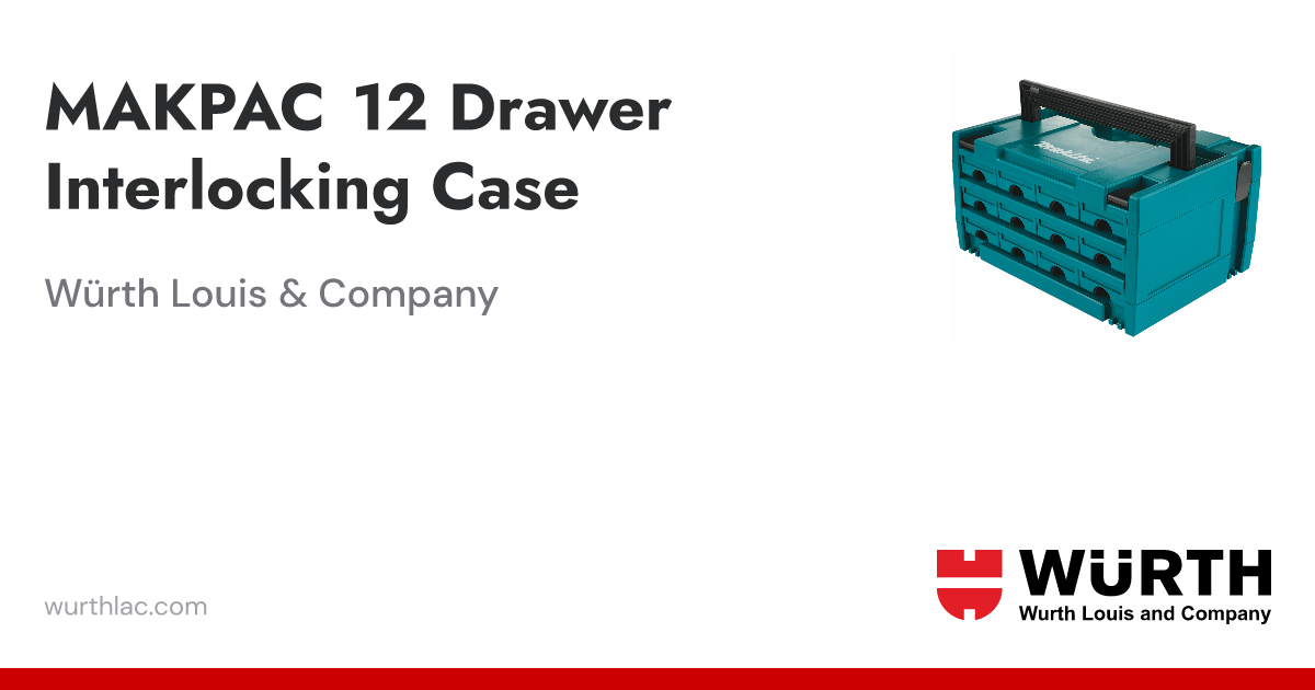MAKPAC 12 Drawer Interlocking Case | Würth Louis & Company