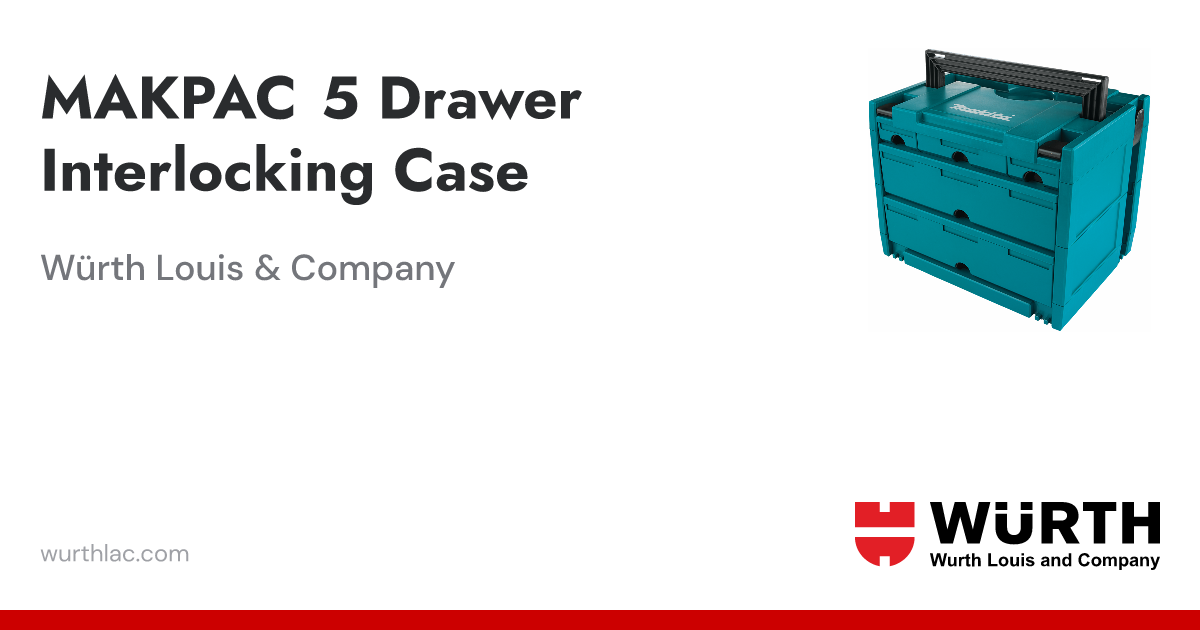MAKPAC 5 Drawer Interlocking Case | Würth Louis & Company