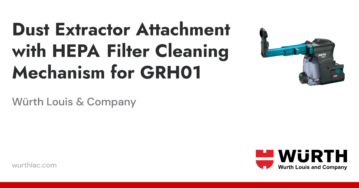 Dust Extractor Attachment with HEPA Filter Cleaning Mechanism for GRH01 ...