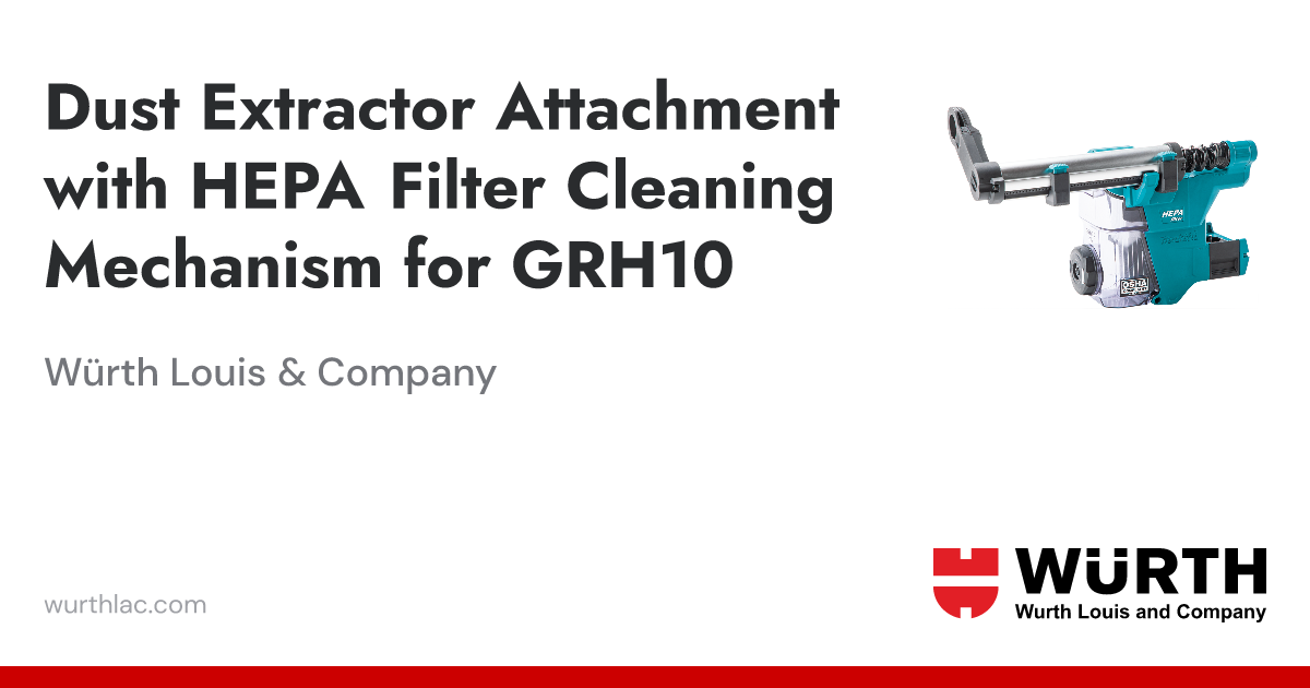 Dust Extractor Attachment with HEPA Filter Cleaning Mechanism for GRH10 ...