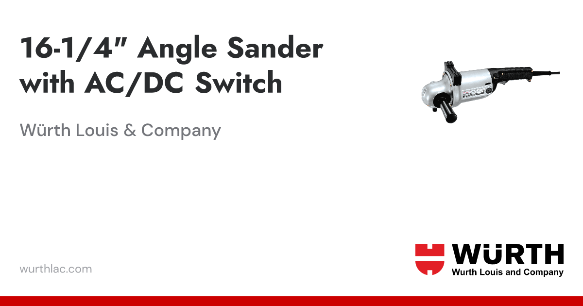 16-1/4" Angle Sander with AC/DC Switch | Würth Louis & Company