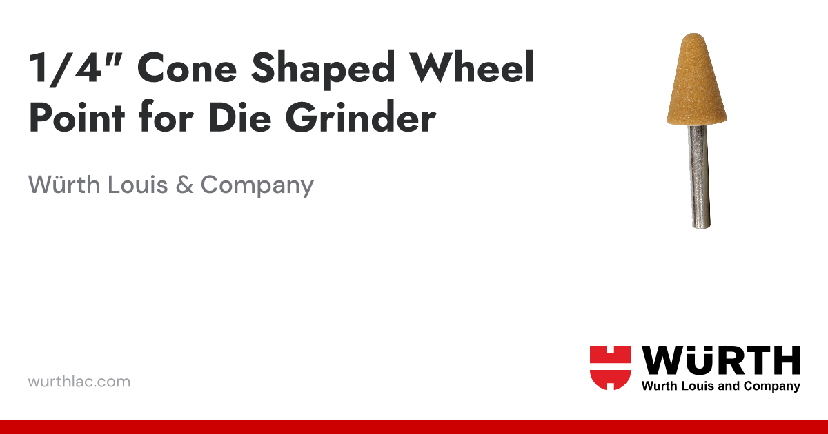 1/4" Cone Shaped Wheel Point for Die Grinder | Würth Louis & Company