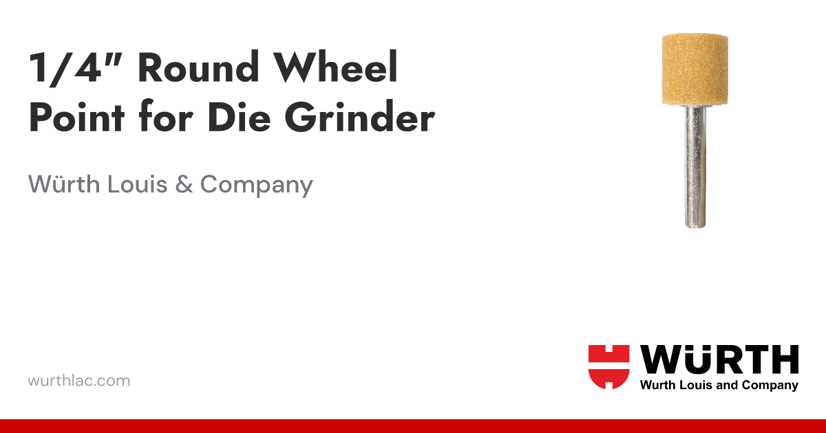 1/4" Round Wheel Point for Die Grinder | Würth Louis & Company