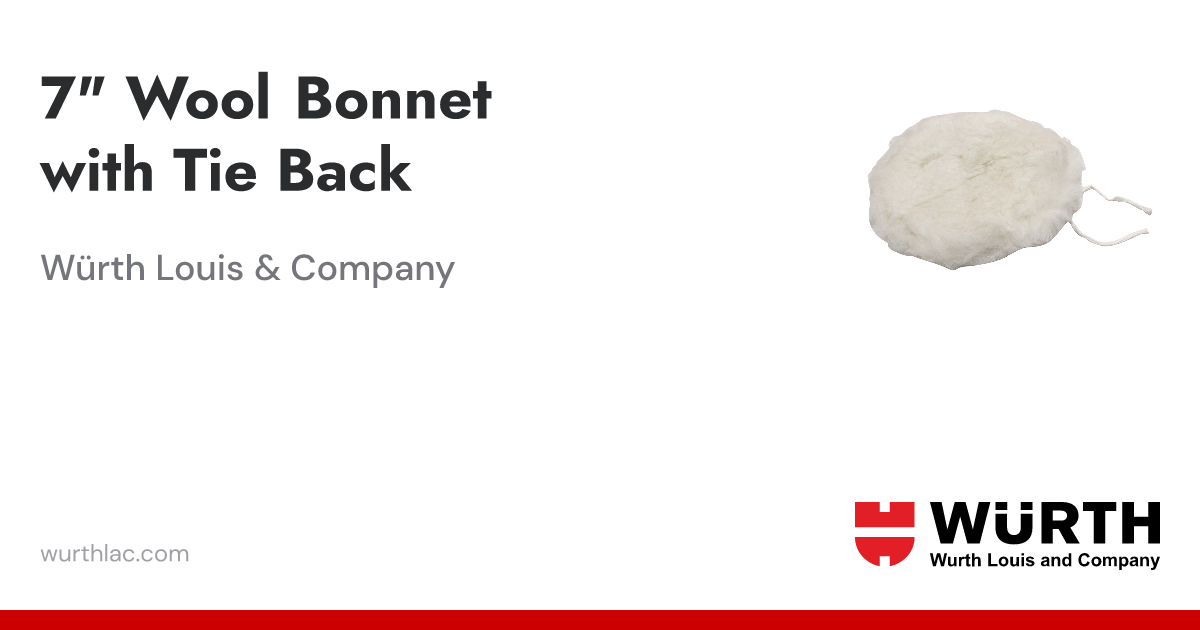 7" Wool Bonnet with Tie Back | Würth Louis & Company