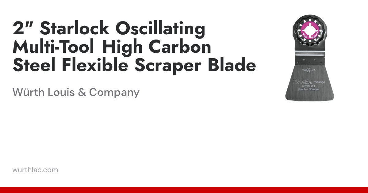2" Starlock Oscillating Multi-Tool High Carbon Steel Flexible Scraper ...