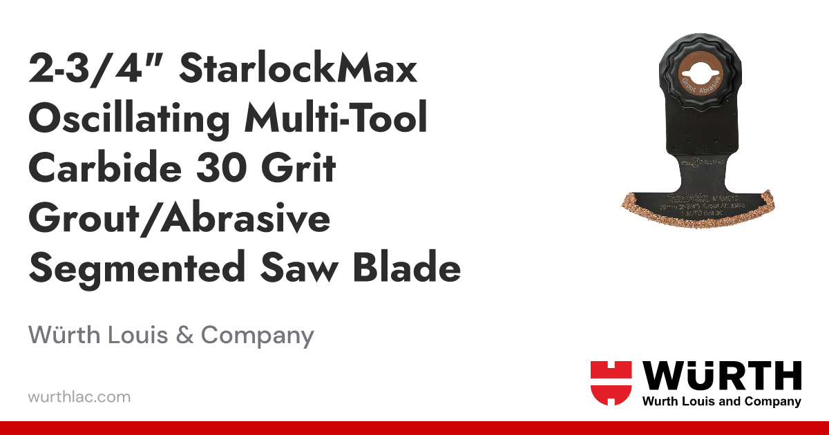 2-3/4" StarlockMax Oscillating Multi-Tool Carbide 30 Grit Grout ...