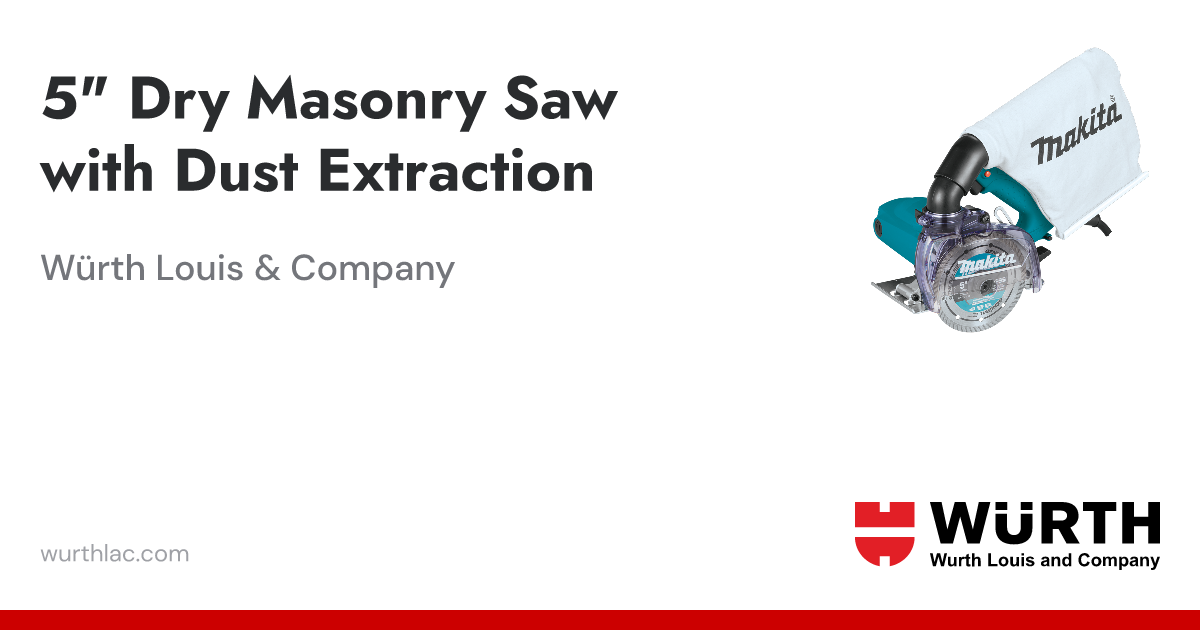 5" Dry Masonry Saw with Dust Extraction | Würth Louis & Company