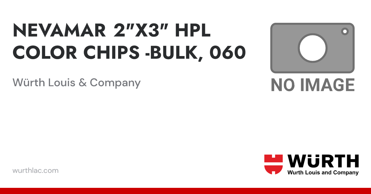 NEVAMAR 2"X3" HPL COLOR CHIPS -BULK, 060 | Würth Louis & Company