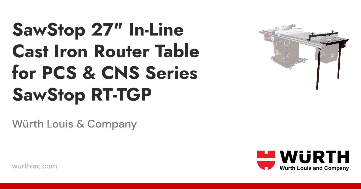 SawStop 27" In-Line Cast Iron Router Table for PCS & CNS Series SawStop ...
