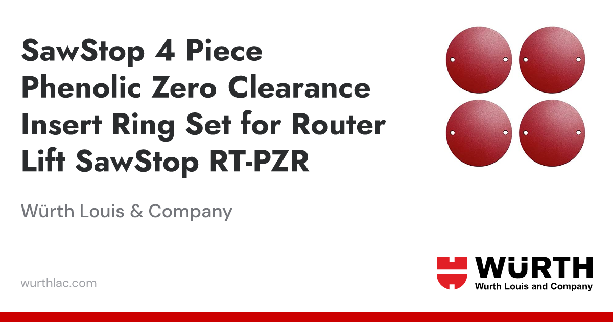 SawStop 4 Piece Phenolic Zero Clearance Insert Ring Set for Router Lift ...