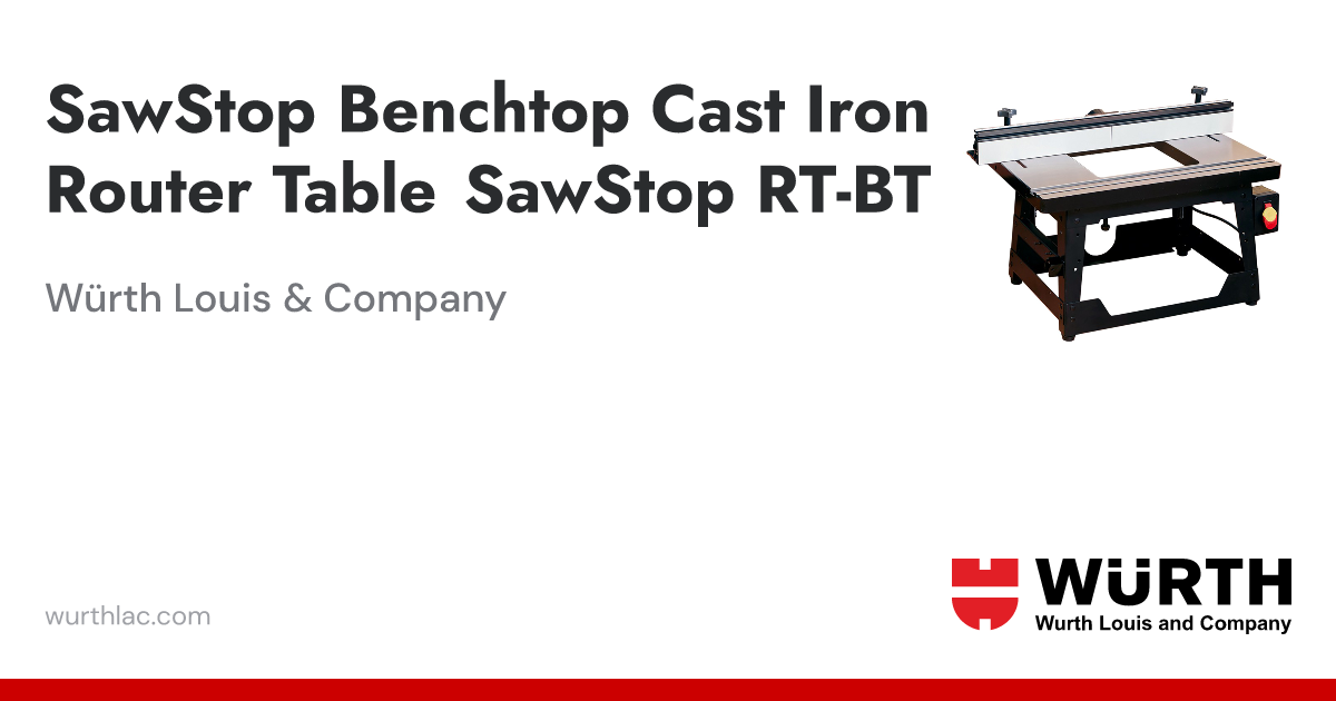 SawStop Benchtop Cast Iron Router Table SawStop RT-BT | Würth Louis ...