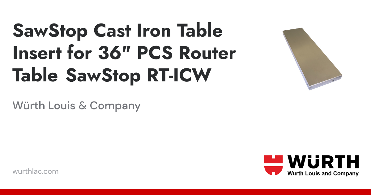 SawStop Cast Iron Table Insert for 36" PCS Router Table SawStop RT-ICW ...