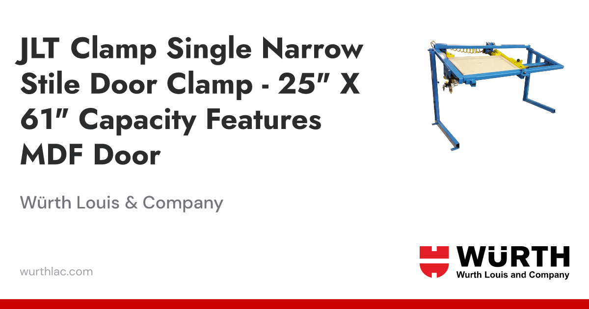JLT Clamp Single Narrow Stile Door Clamp - 25" X 61" Capacity Features ...