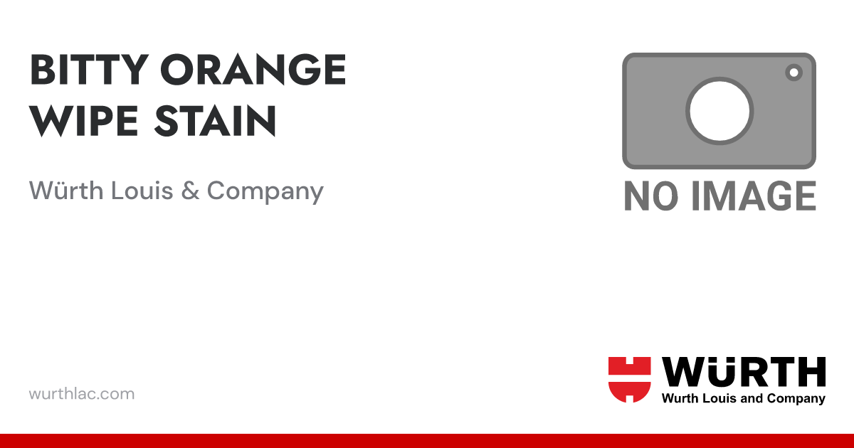 BITTY ORANGE WIPE STAIN | Würth Louis & Company