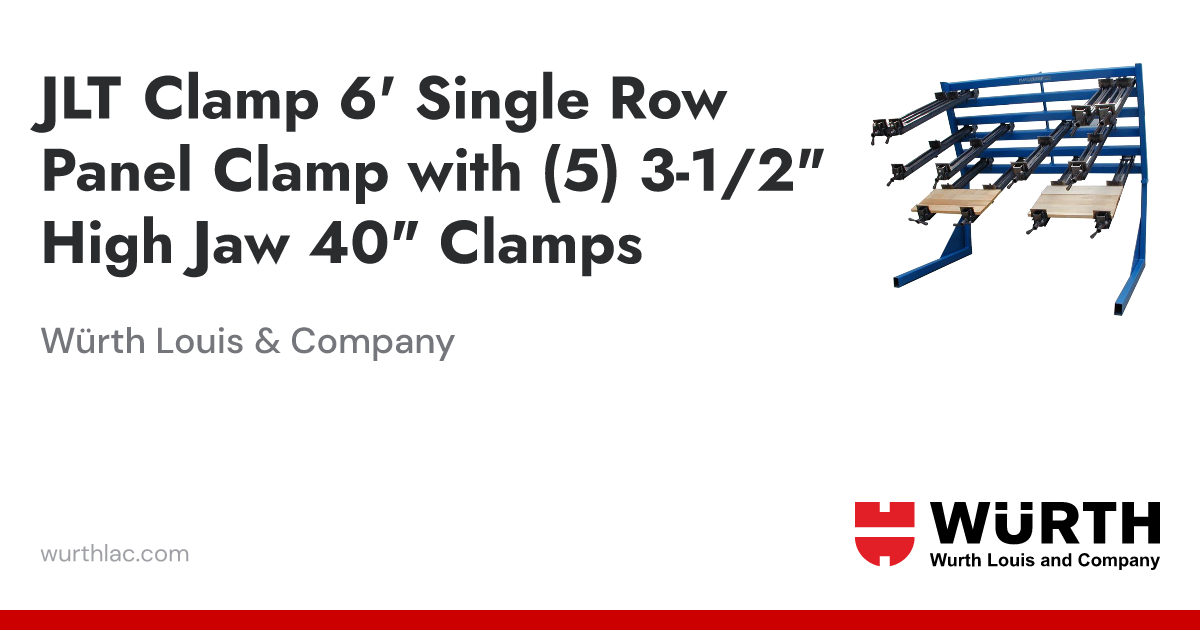 JLT Clamp 6' Single Row Panel Clamp with (5) 3-1/2" High Jaw 40" Clamps ...