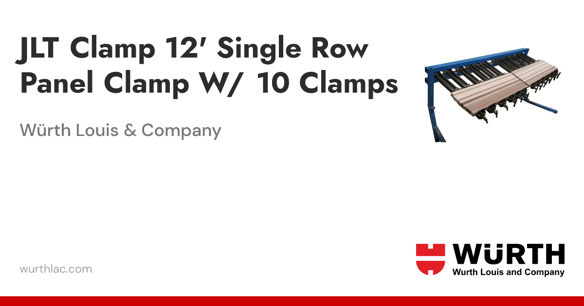 JLT Clamp 12' Single Row Panel Clamp W/ 10 Clamps | Würth Louis & Company