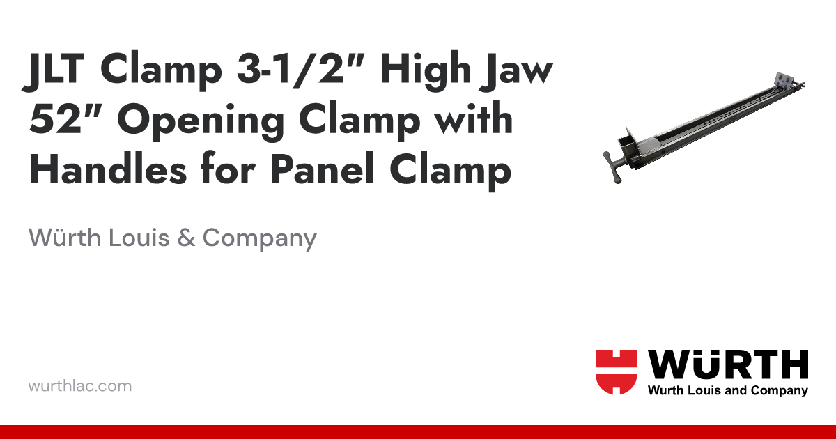 JLT Clamp 3-1/2" High Jaw 52" Opening Clamp with Handles for Panel ...