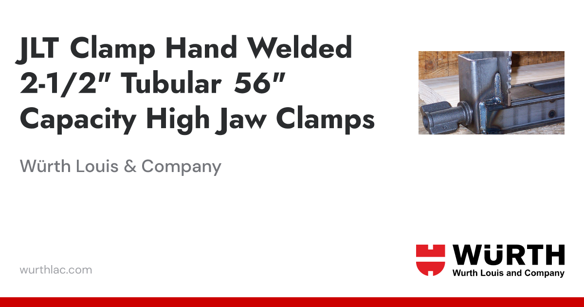 JLT Clamp Hand Welded 2-1/2" Tubular 56" Capacity High Jaw Clamps ...