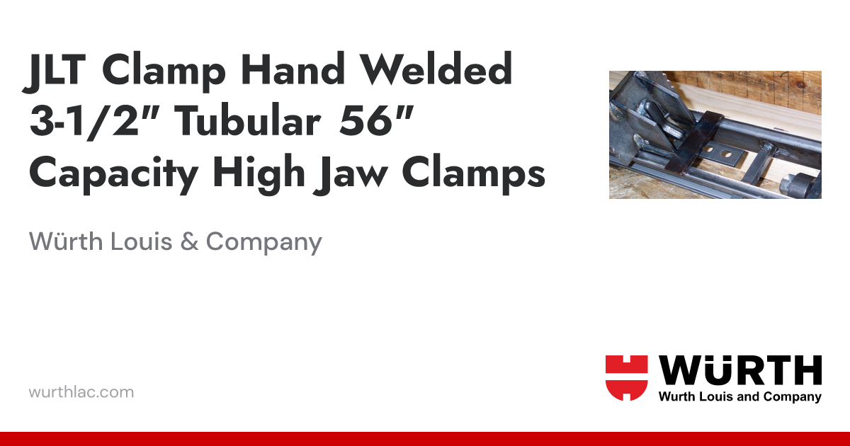 JLT Clamp Hand Welded 3-1/2" Tubular 56" Capacity High Jaw Clamps ...