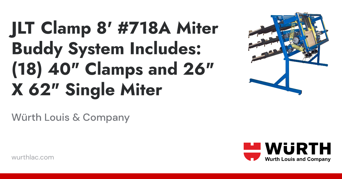 JLT Clamp 8' #718A Miter Buddy System Includes: (18) 40" Clamps and 26 ...