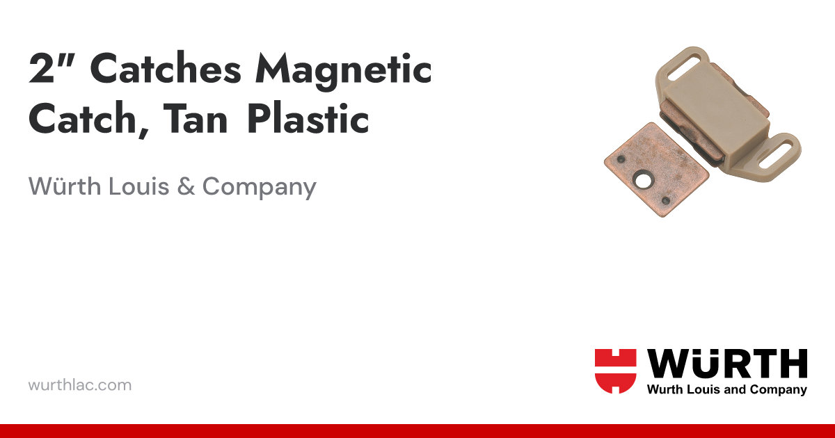 2" Catches Magnetic Catch, Tan Plastic | Würth Louis & Company