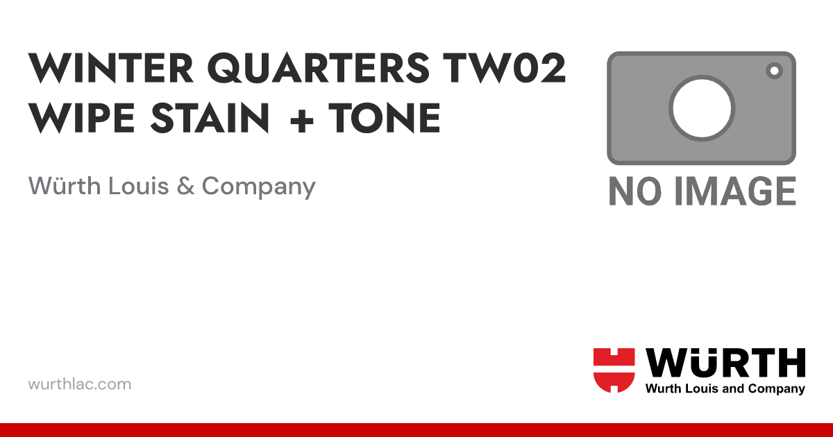 WINTER QUARTERS TW02 WIPE STAIN + TONE | Würth Louis & Company